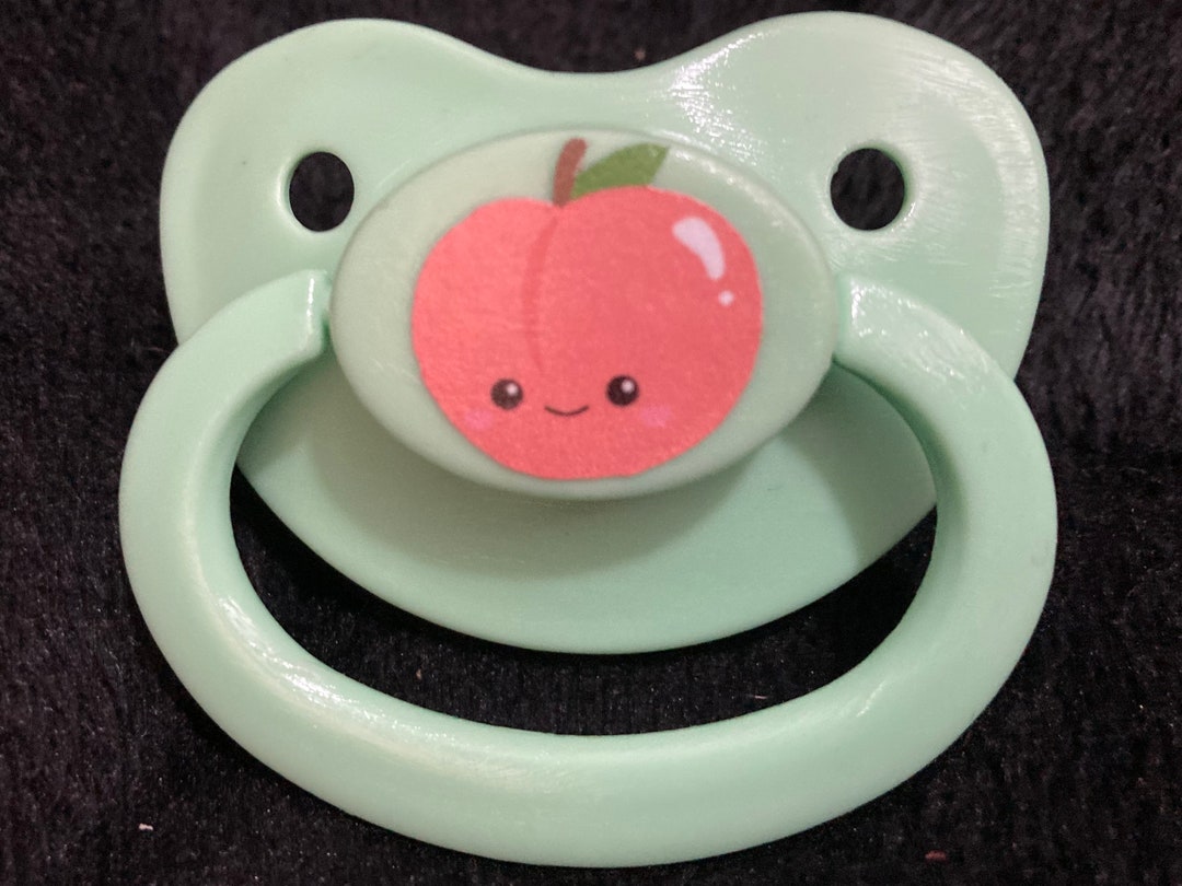 Chibi Peach Adult Pacifier Kawaii Cottagecore Little Space - Etsy