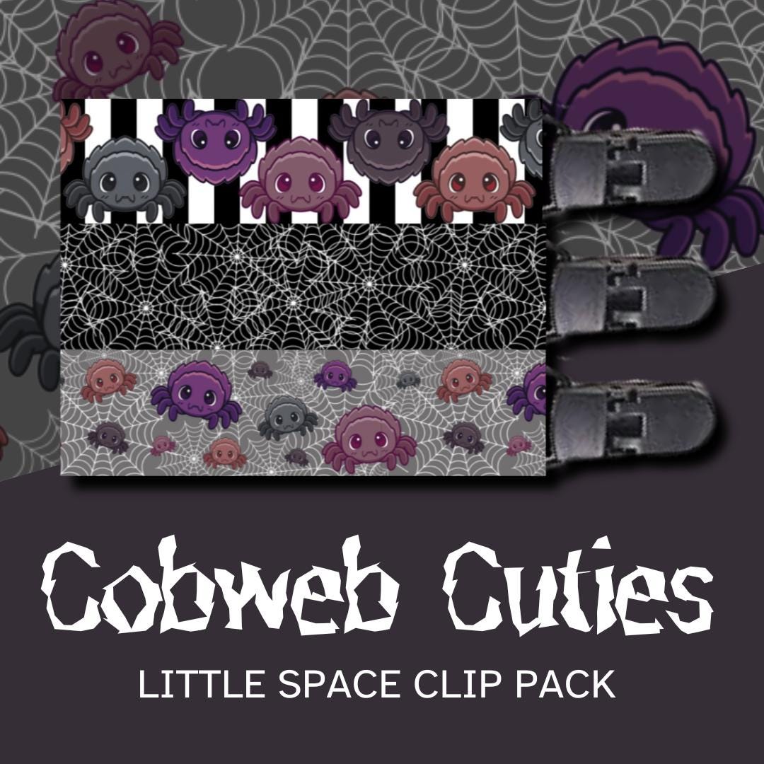 Cobweb Cuties Little Space Clip Pack, Pacifier Clip, Little Space Gear ...