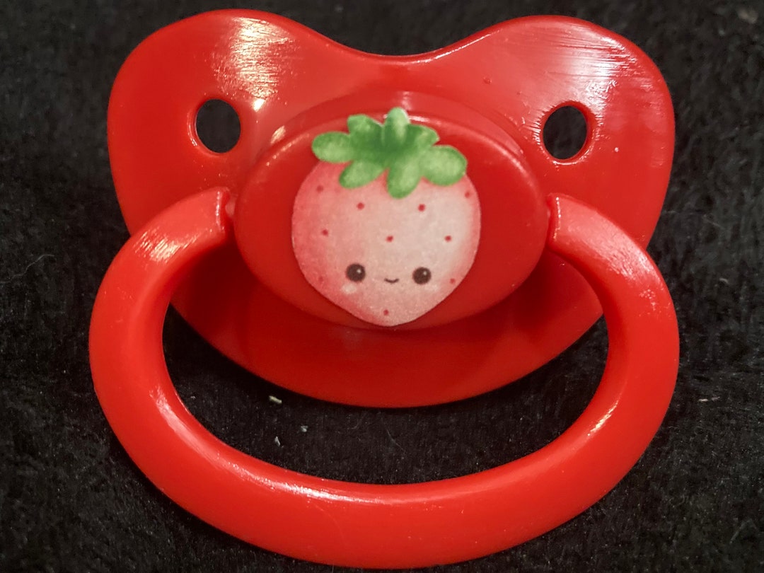 Chibi Strawberry Adult Pacifier Kawaii Cottagecore Little - Etsy