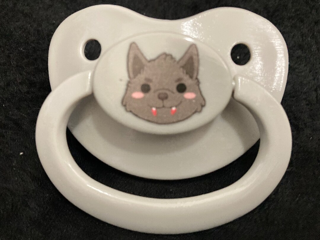 Werewolf Head Adult Pacifier, Goth Spooky Halloween Monster Little ...
