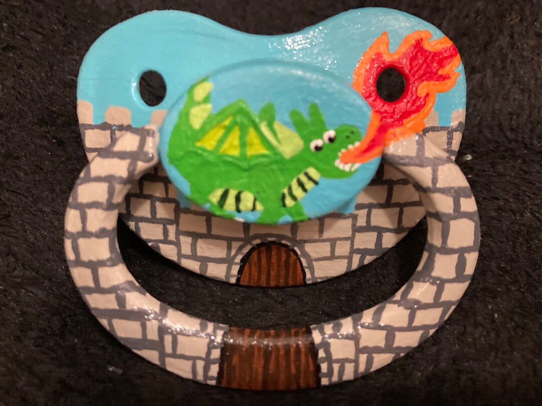 Dragon Hand Painted Adult Pacifier, Little Space Gear - Etsy Sweden
