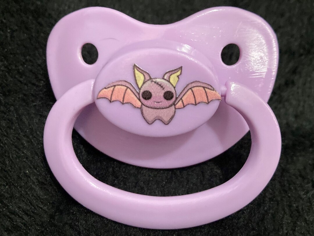Purple Creepy Cute Bat Adult Pacifier, Pastel Goth Spooky Halloween ...