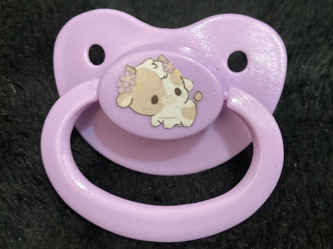 Lavender Cow Adult Pacifier, Little Space Agere Gear - Etsy