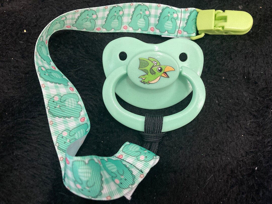 Blushing Dinosaur Little Space Clip, Pacifier Clip, Little Space Gear ...