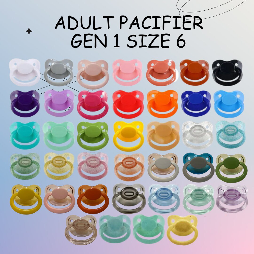 Adult Pacifier Gen 1 Size 6 Little Space Gear Accessory - Etsy