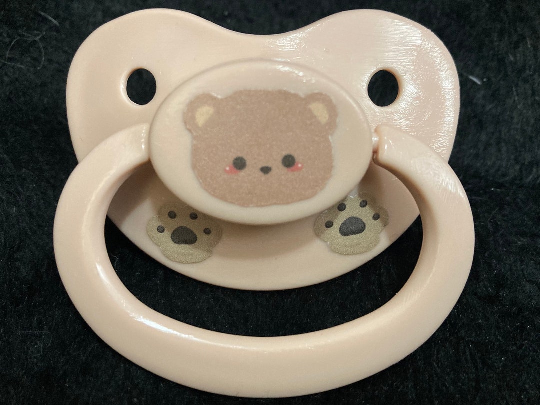 Brown Bear Pal Collage Adult Pacifier, Little Space Gear - Etsy