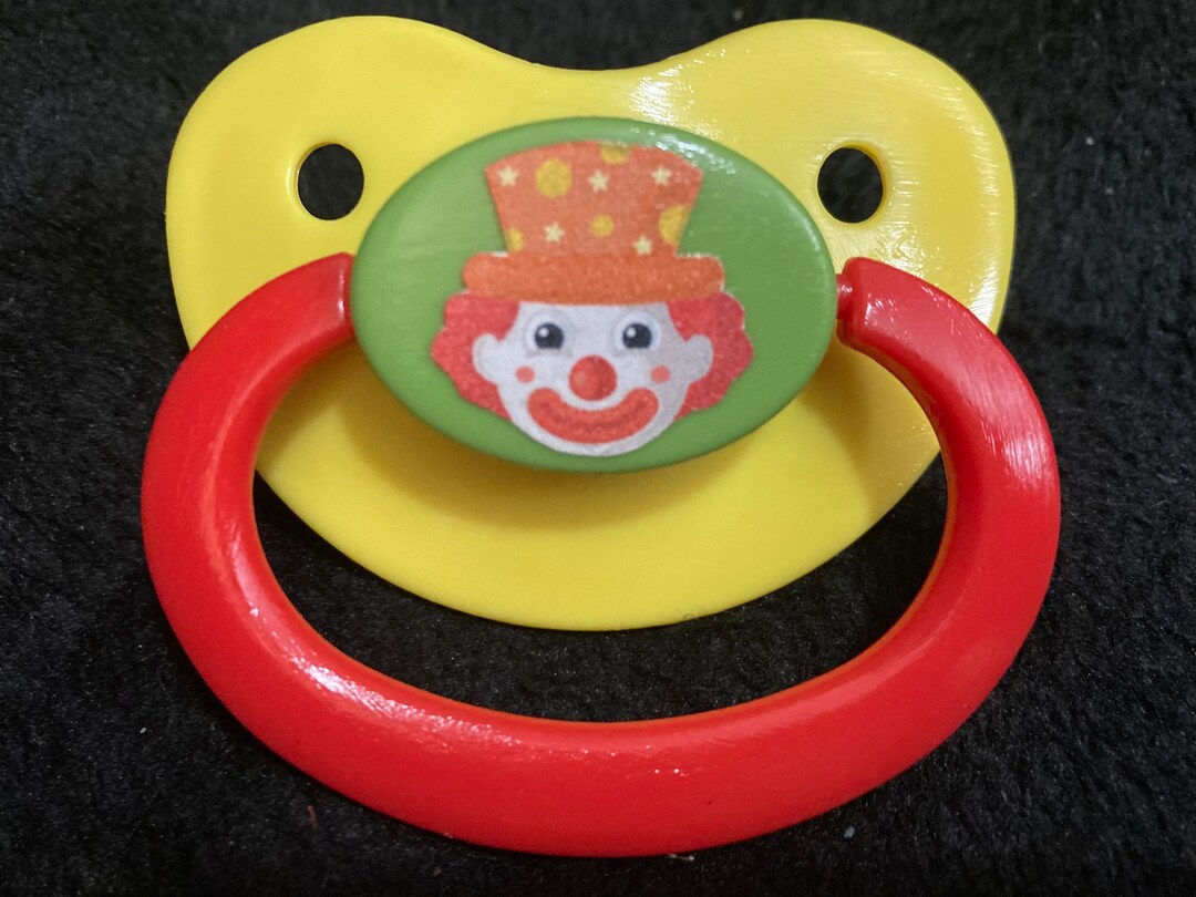 Clown Adult Pacifier, Kidcore Little Space Gear - Etsy