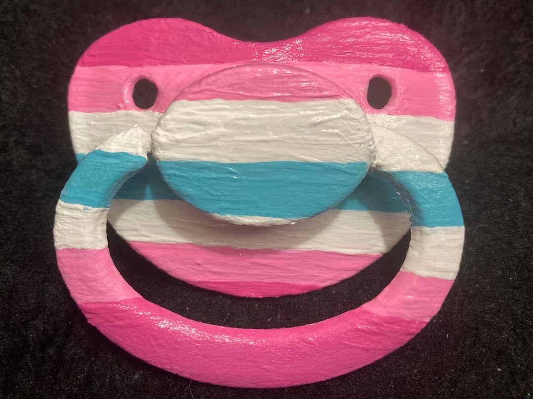 Femme Boy Flag Hand Painted Adult Pacifier Pride LGBT Little - Etsy