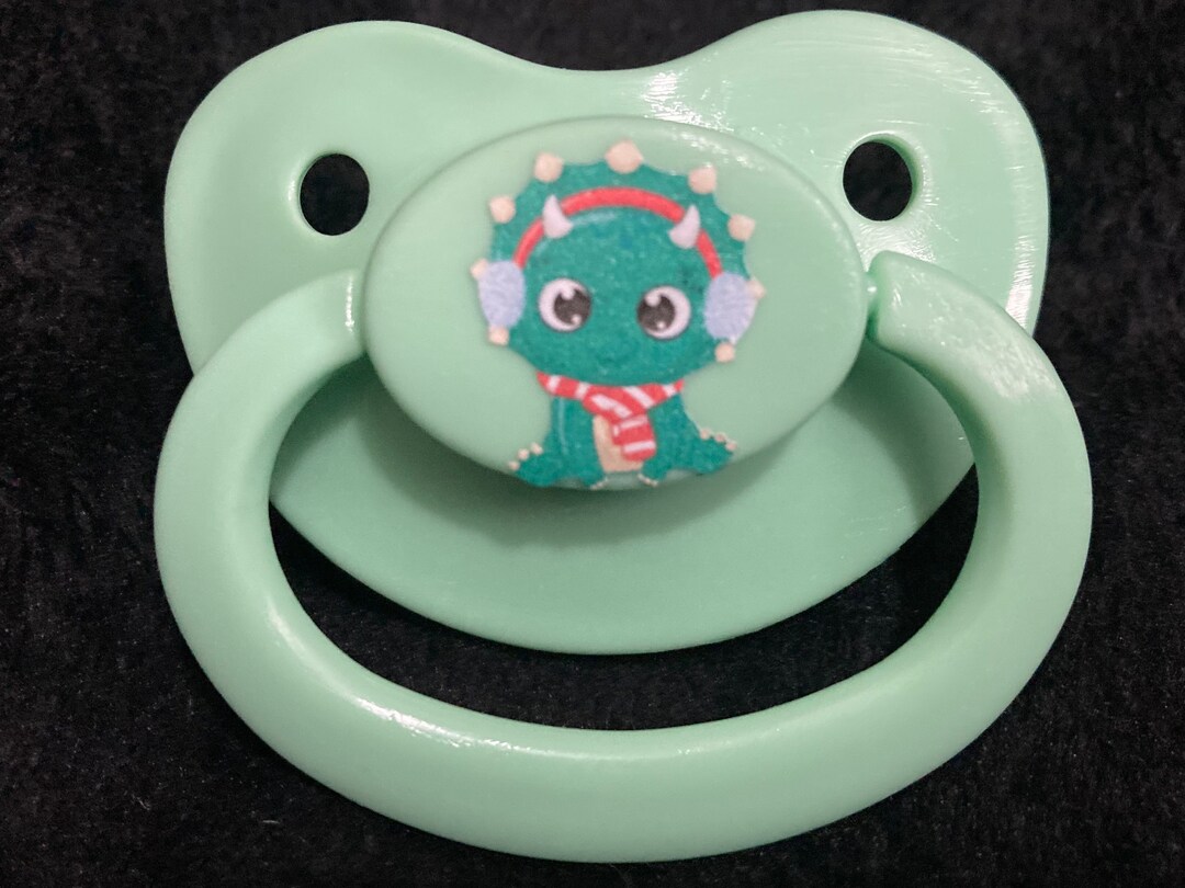Cozy Dino Adult Pacifier Winter Holiday Christmas Little - Etsy