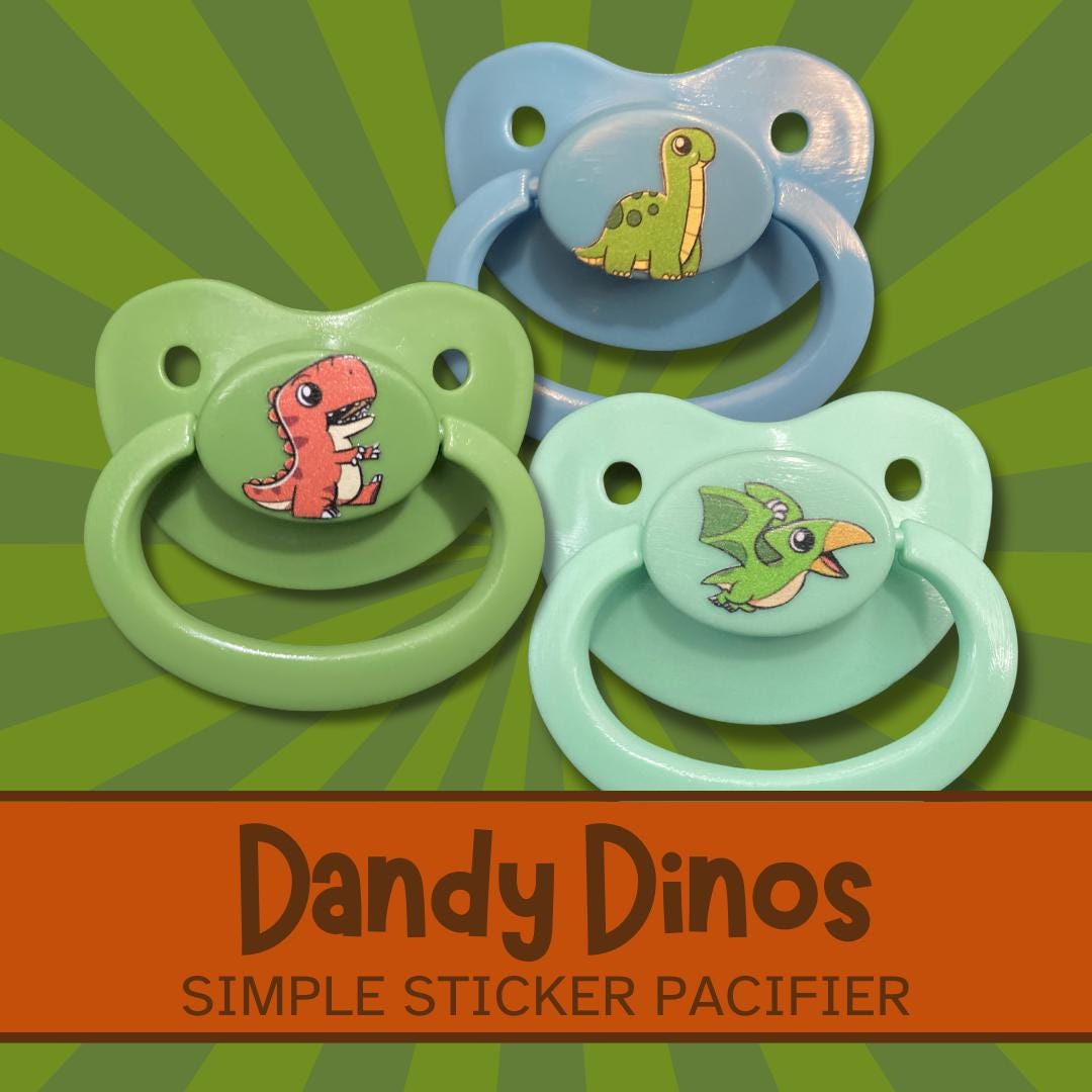 Dandy Dinos Adult Pacifier, Dinosaur Little Space Gear - Etsy