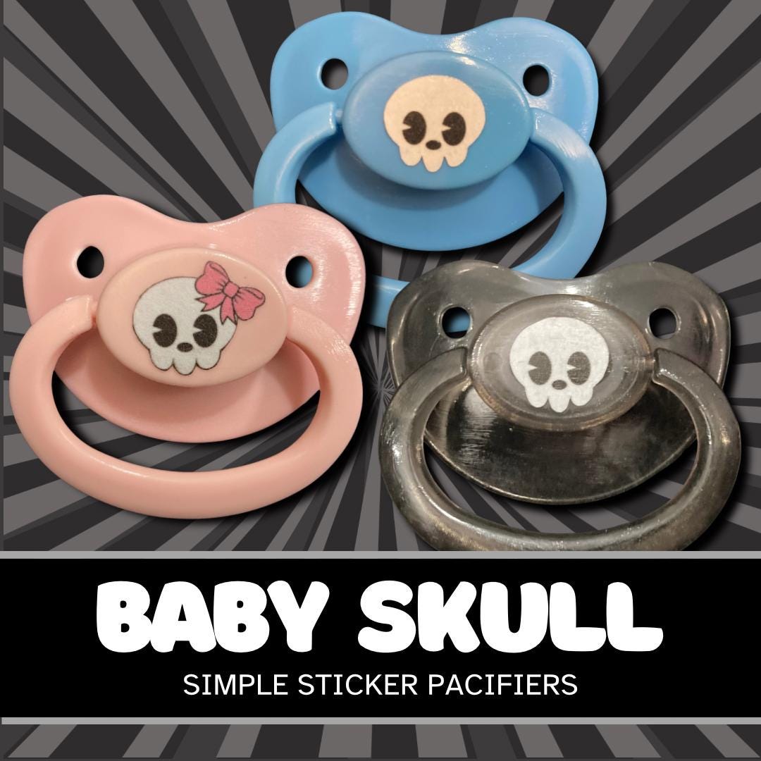 Baby Skull Adult Pacifier, Goth Spooky Halloween Little Space Gear - Etsy