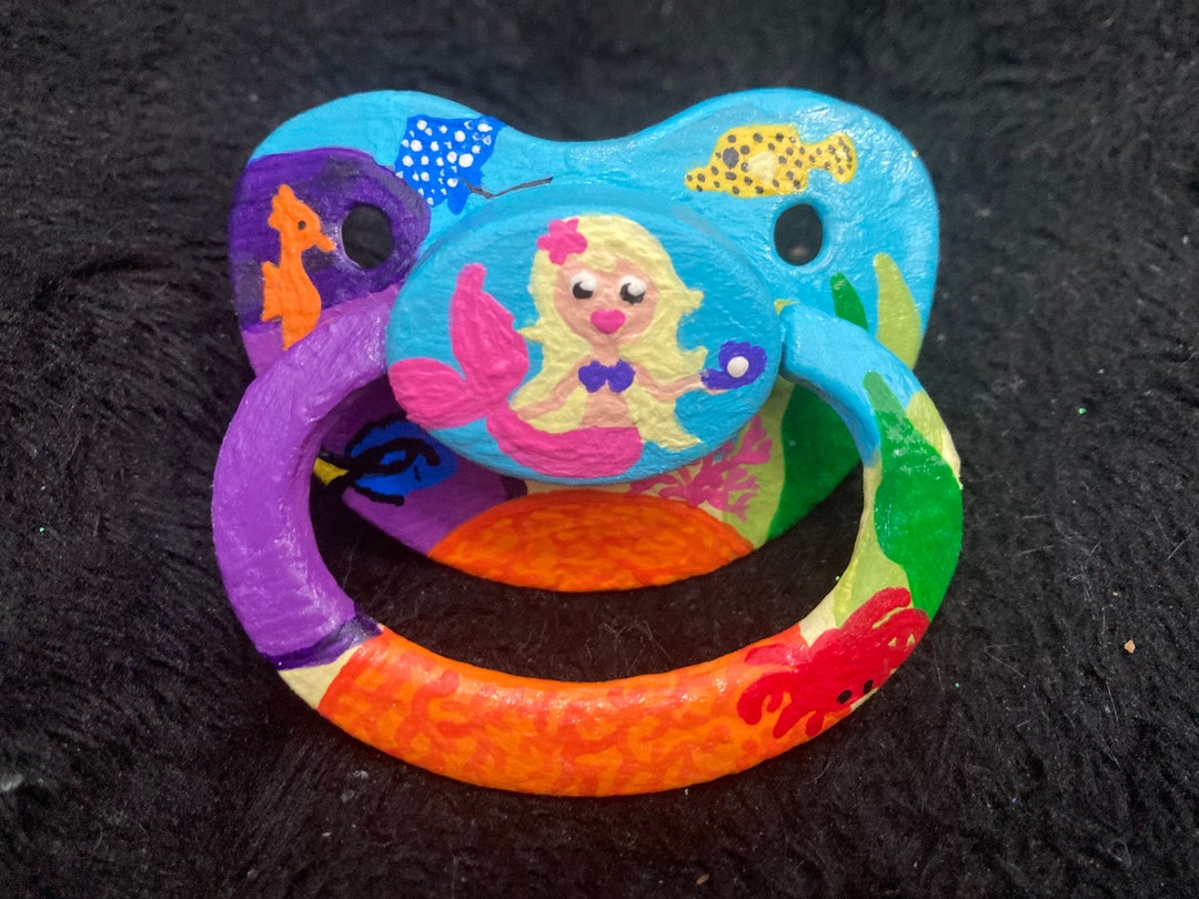 Underwater Hand Painted Adult Pacifier Mermaid Agere Paci - Etsy