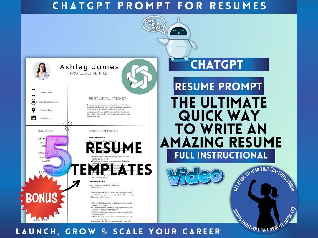 Chatgpt Prompt for Resume Writing With 5 Free Resume Templates & Full ...