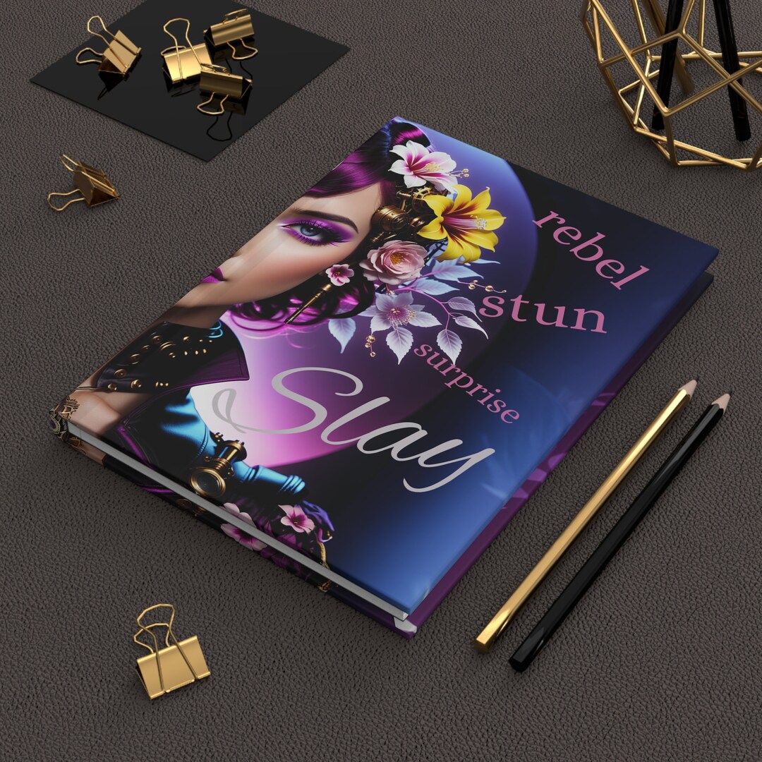Floral Feminine Notebook, Rebel Slay Designer Journal, Inspirational ...