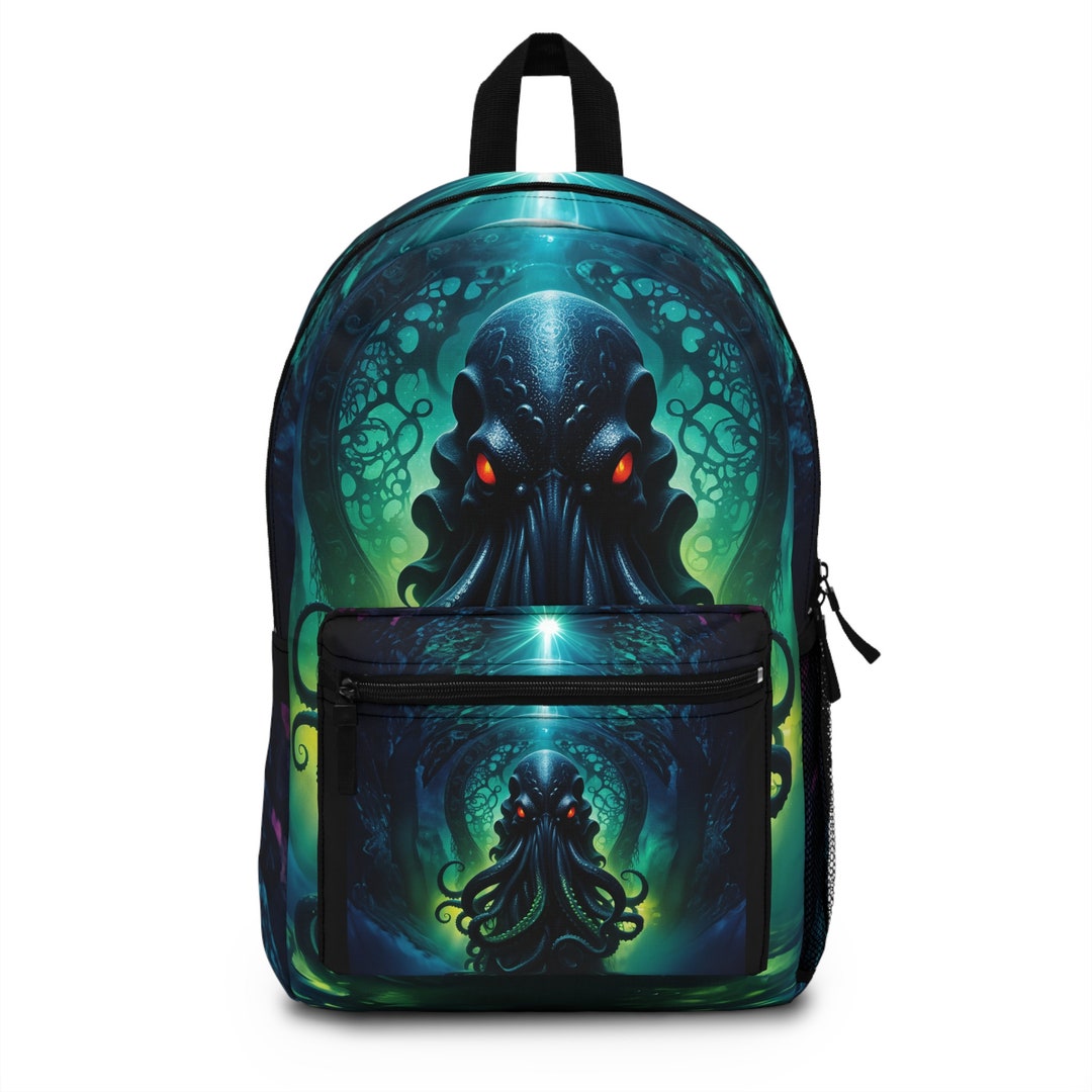 Cthulhu Mythos Backpack, Mystical Fantasy Sea Creature, School Bag for ...