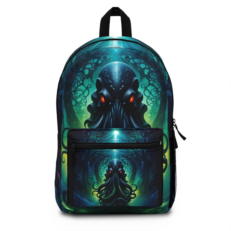 Cthulhu Mythos Backpack, Mystical Fantasy Sea Creature, School Bag for ...