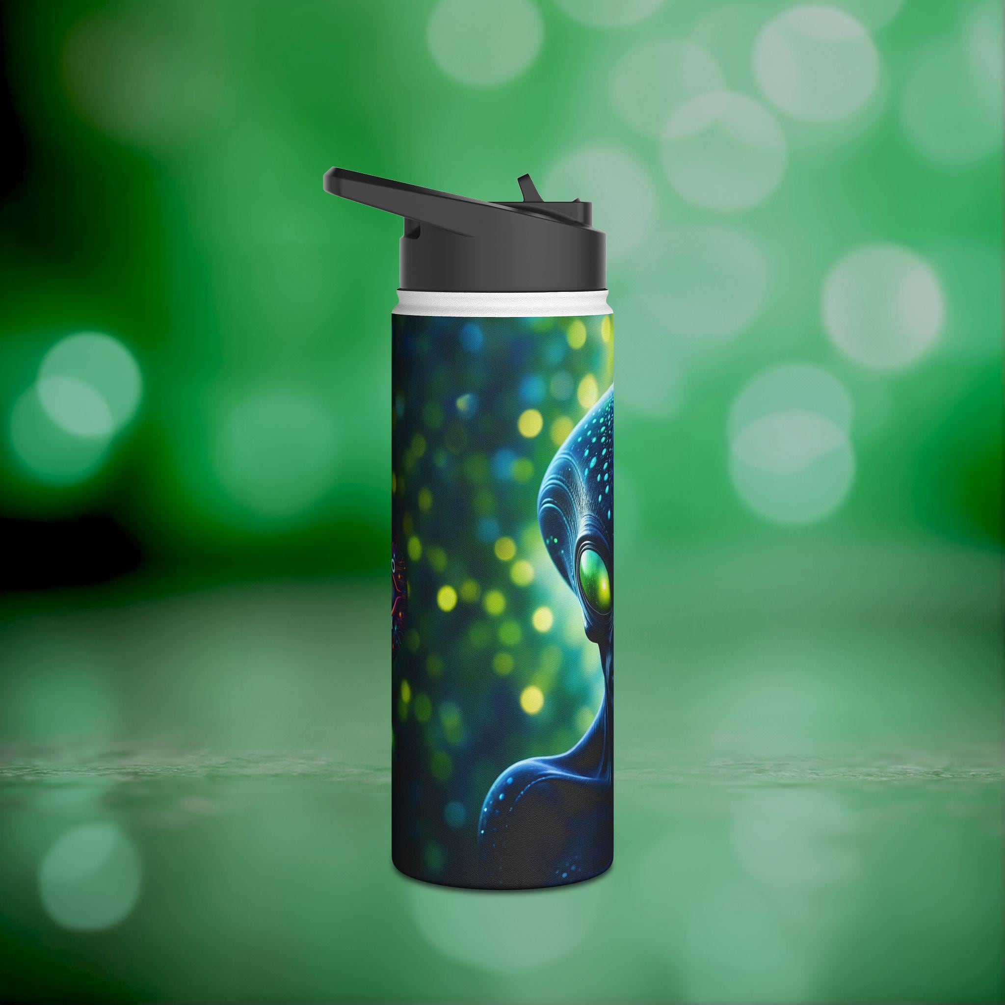 Alien Encounter Stainless Steel Water Bottle Extraterrestrial Design ...