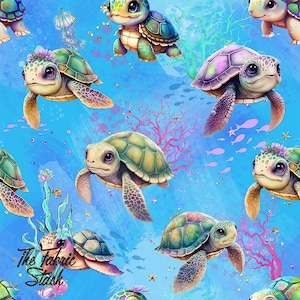 Turtle Digital Seamless Pattern - Etsy