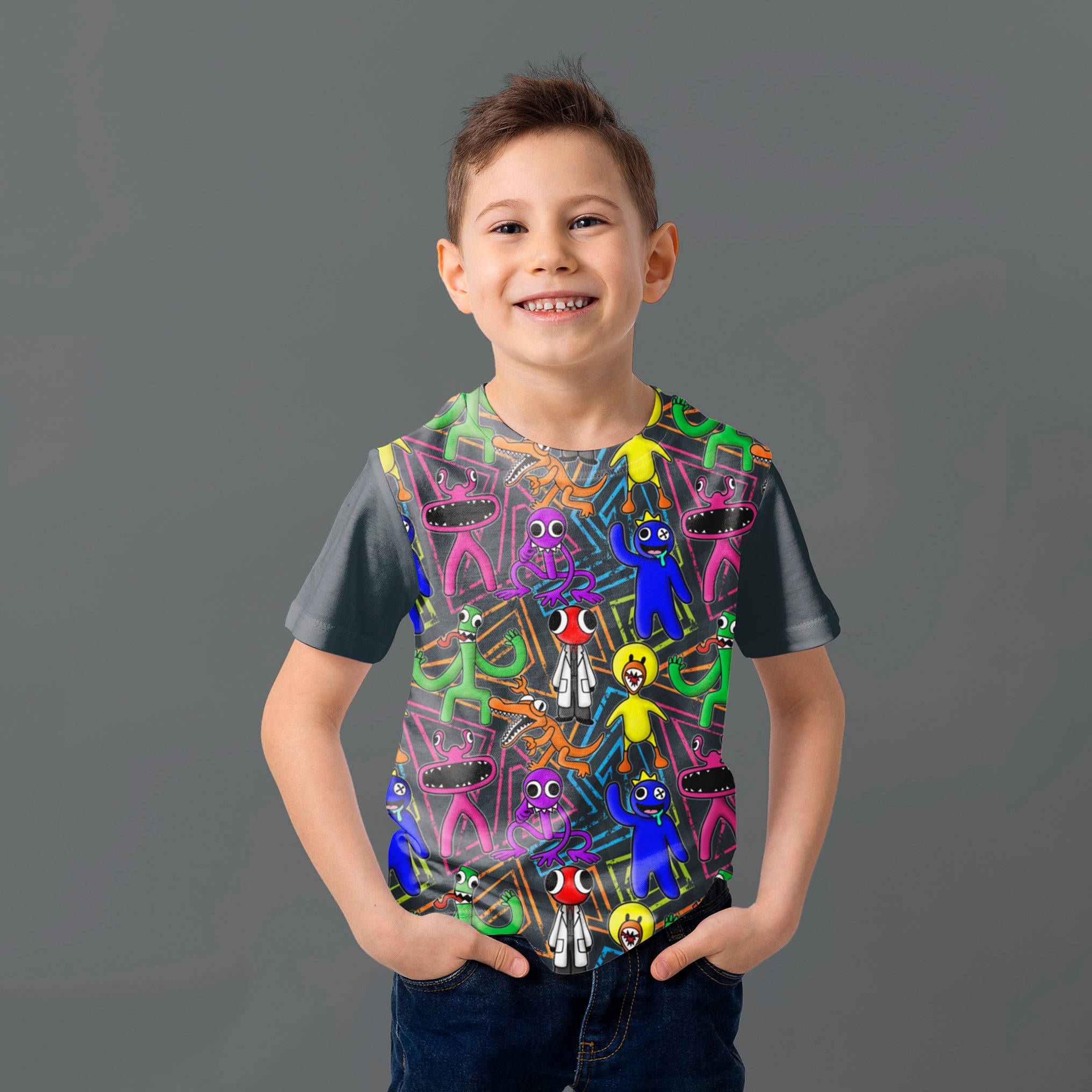 Rainbow Friends Digital Seamless Pattern + Sub - Etsy