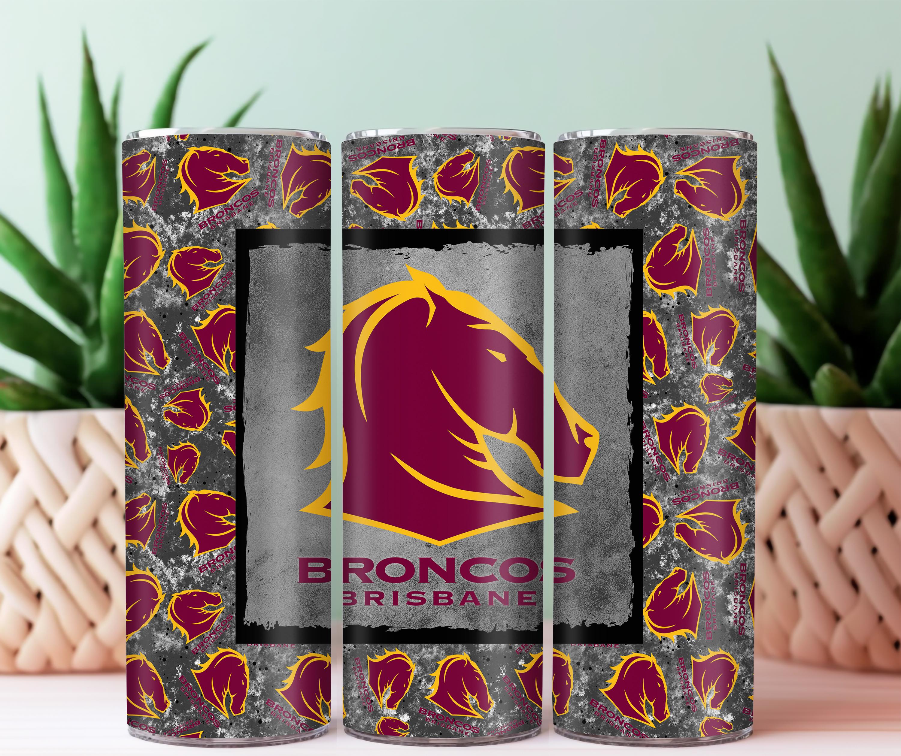 Brisbane Broncos NRL 20oz Tumbler Sublimation Wrap Clipart Digital File ...