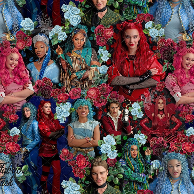 Descendants Rise of Red Coloring Pages - Etsy