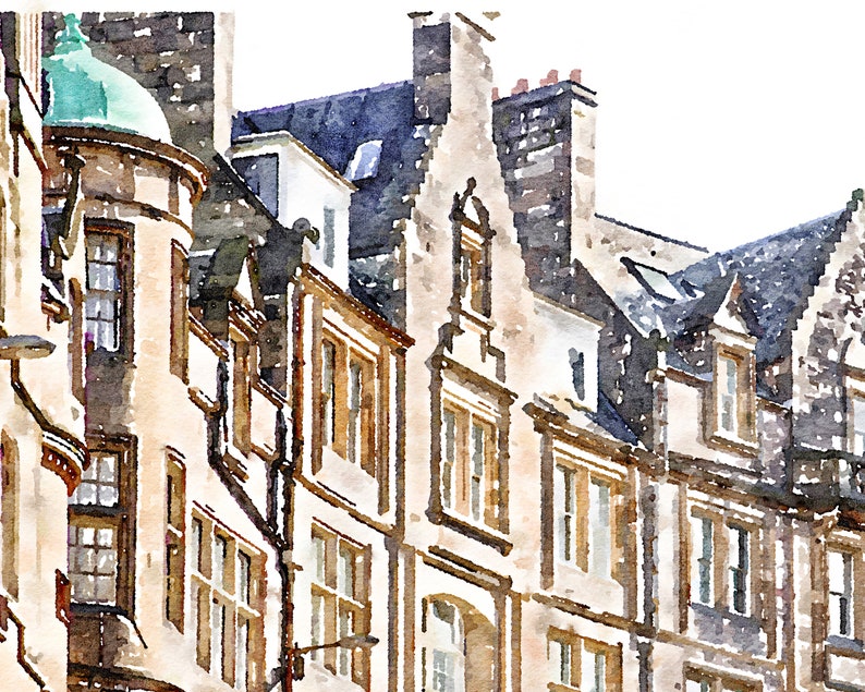 Edinburgh Scotland Watercolor Print, Europe Travel Poster, Edinburgh ...