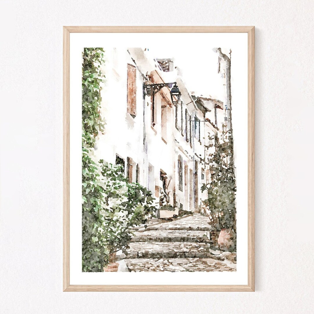 Saint-rémy-de-provence Watercolor Print, France Provence Wall Art ...