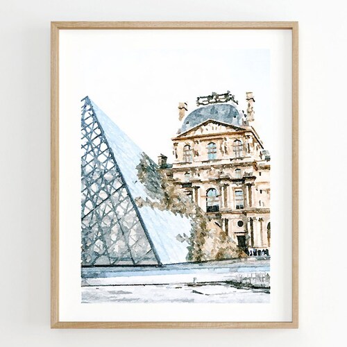 Printable Louvre Museum Paris France Wall Art Historic - Etsy