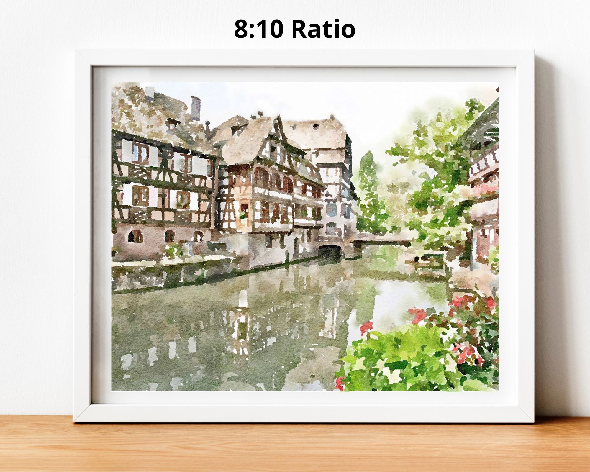 Strasbourg Watercolor Print France Travel Poster Neutral - Etsy