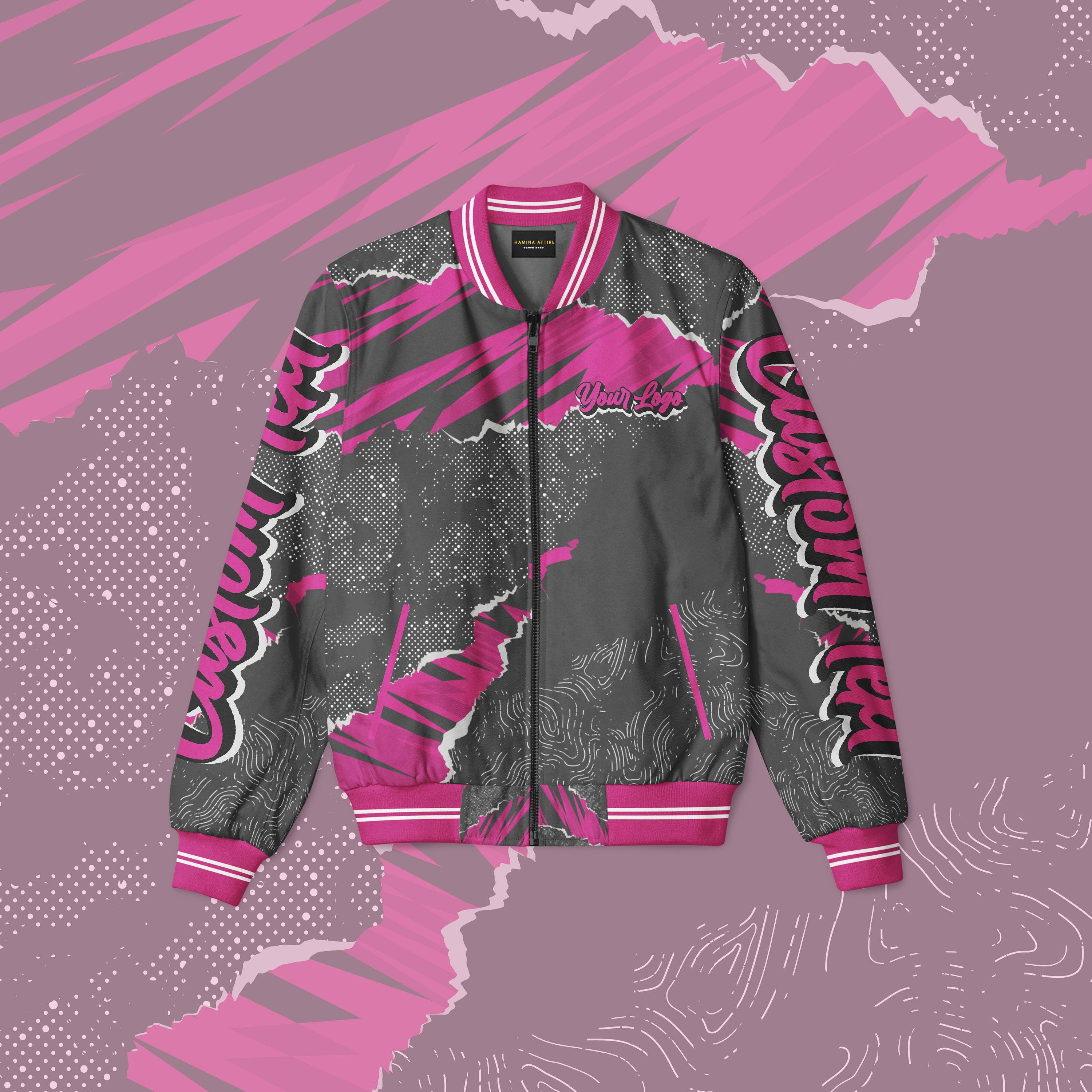 Personalized Custom Graphics Bomber Jacket | Personalized Jacket ...