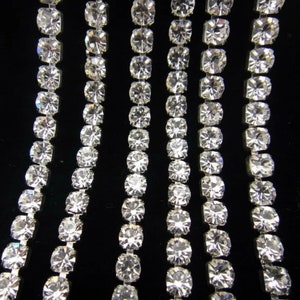 2 Yard Clear Crystal Rhinestone Chain Trim for Jewelry Making Accessories - Etsy