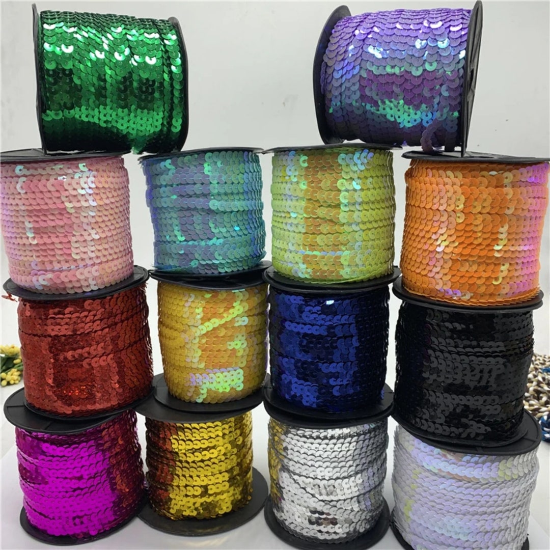 5 Yards 6mm Sequins Trim String for Crafts Decoration - Etsy