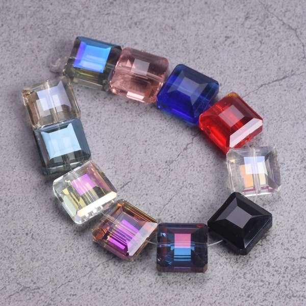 Square Glass Beads - Etsy