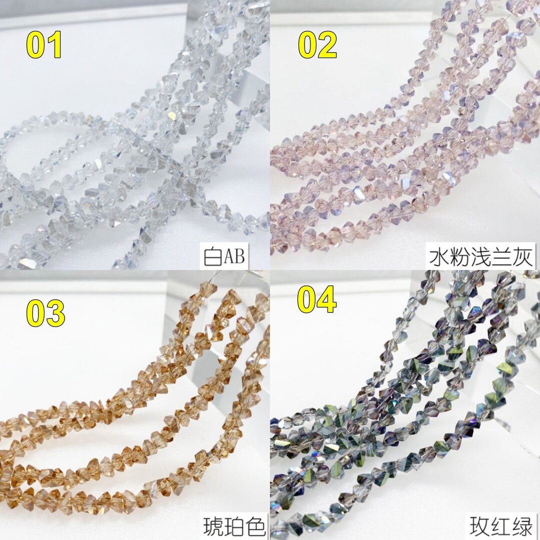 4mm 6mm Triangle Shape Crystal Glass Beads for Jewelry Making - Etsy