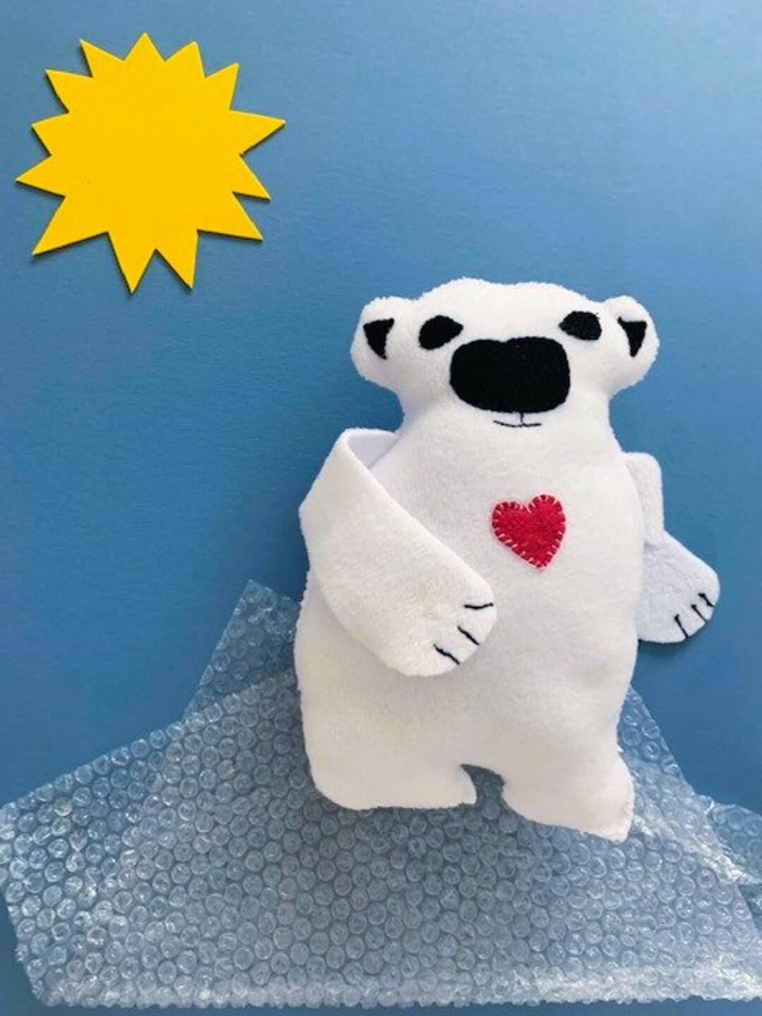 Baby Bubby High Contrast Brain Boosting Baby Toy. Pelly Polar Bear ...