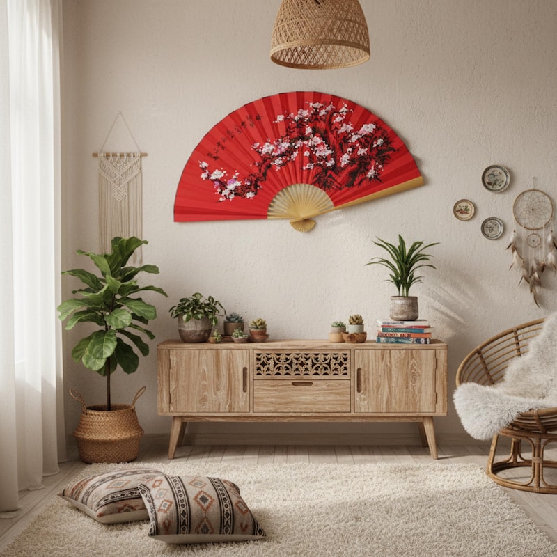 Giant Japanese Fan Wall Decor - Etsy UK