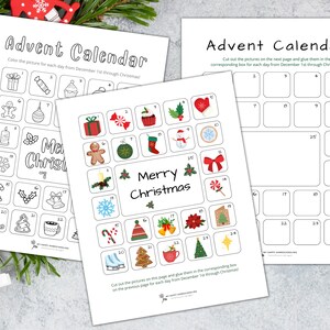 Advent Calendar Collection, Advent Calendar Printable, Christmas ...