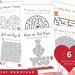 Valentine's Day Maze Collection, Valentine Maze Printable, Valentine's ...