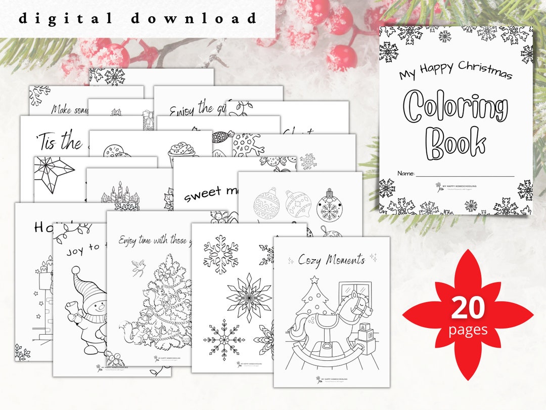 Christmas Coloring Pages for Kids, Christmas Printables, Printable ...