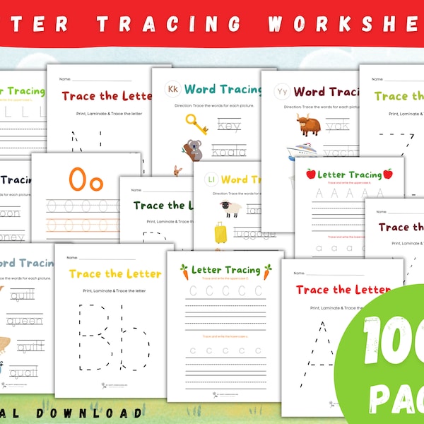 Alphabet Worksheets, Kindergarten Workbook, Preschool Workbook ...