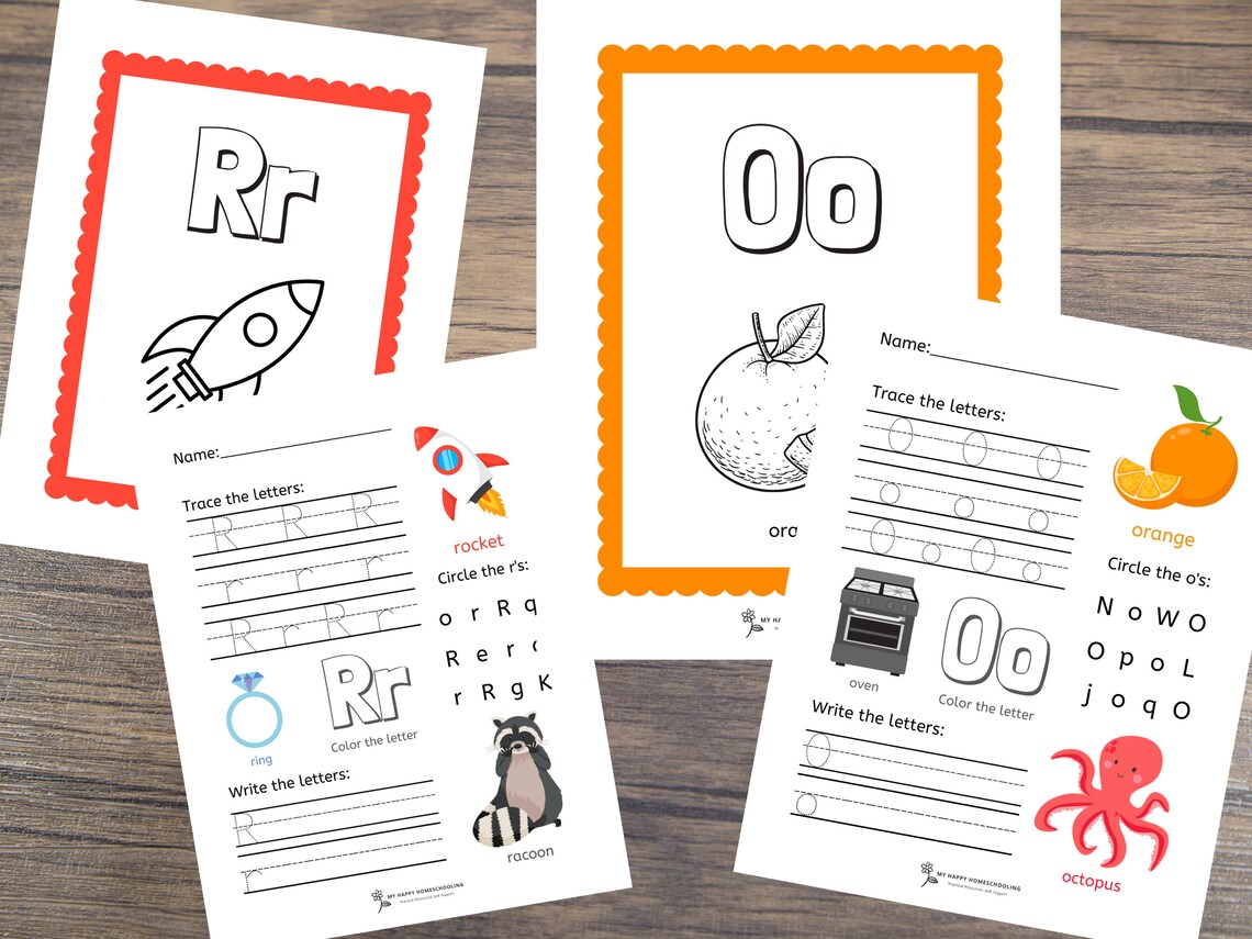 Alphabet Worksheets Kindergarten Workbook Preschool - Etsy