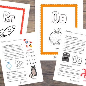 Alphabet Worksheets Kindergarten Workbook Preschool - Etsy