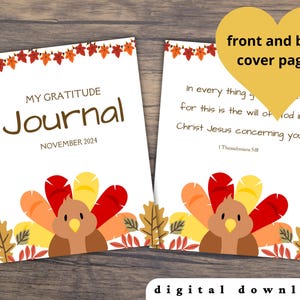 Gratitude Journal Printable for Kids, Thankfulness Journal, 30 Day ...