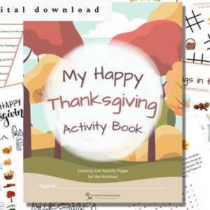 Thanksgiving Activity Book, Thanksgiving Printables, Printable ...