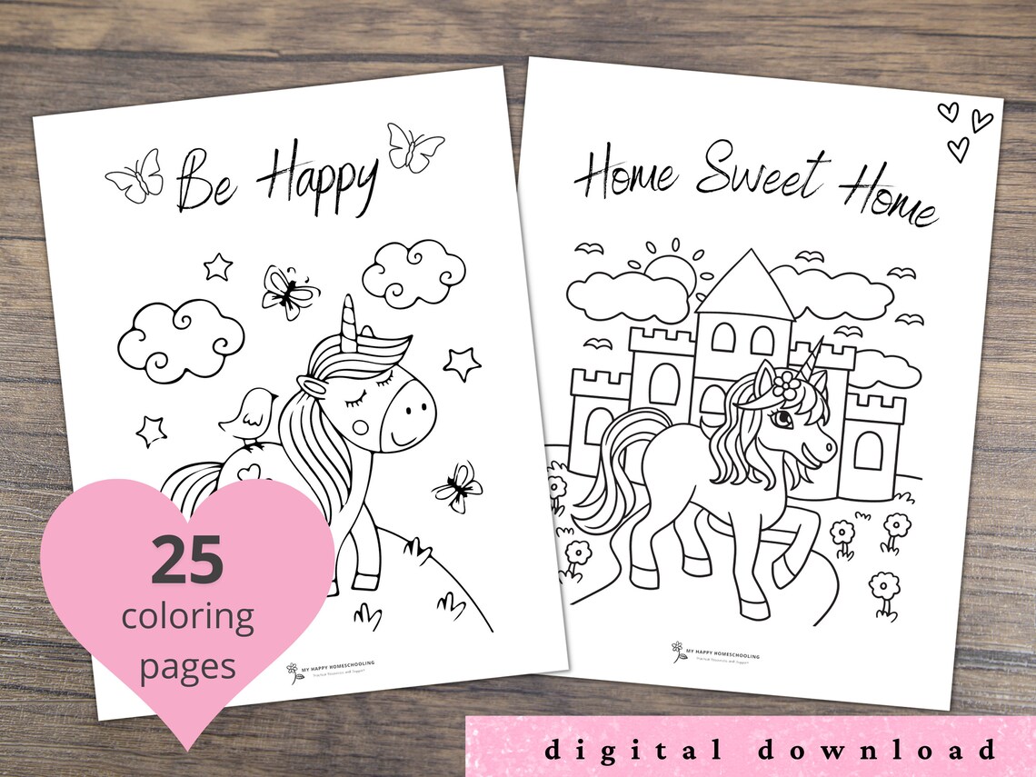 25 Unicorn Coloring Pages, Unicorn Printable Coloring Pages, Unicorn ...