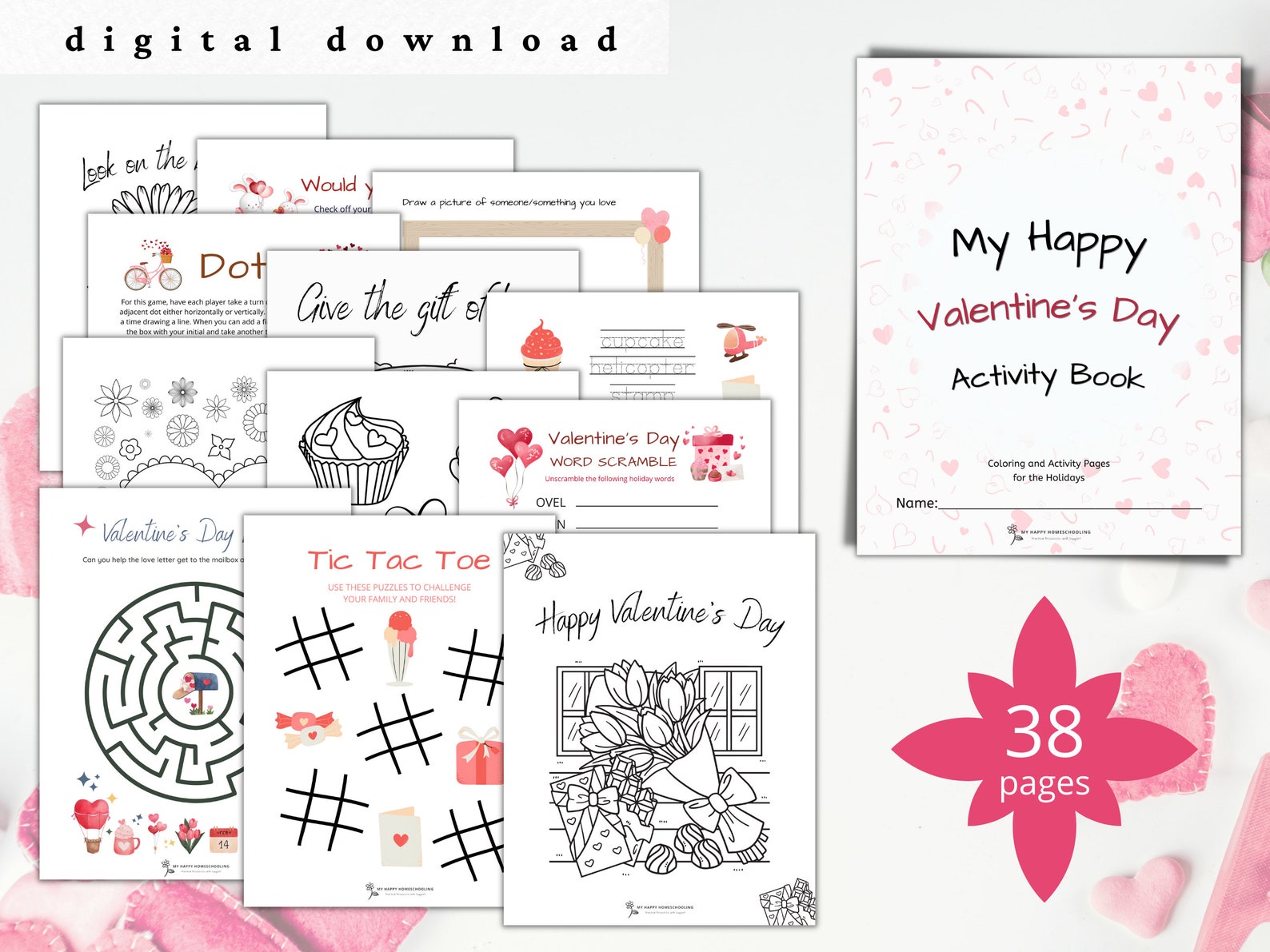 Valentine's Day Activity Pages, Valentine's Day Coloring Pages ...