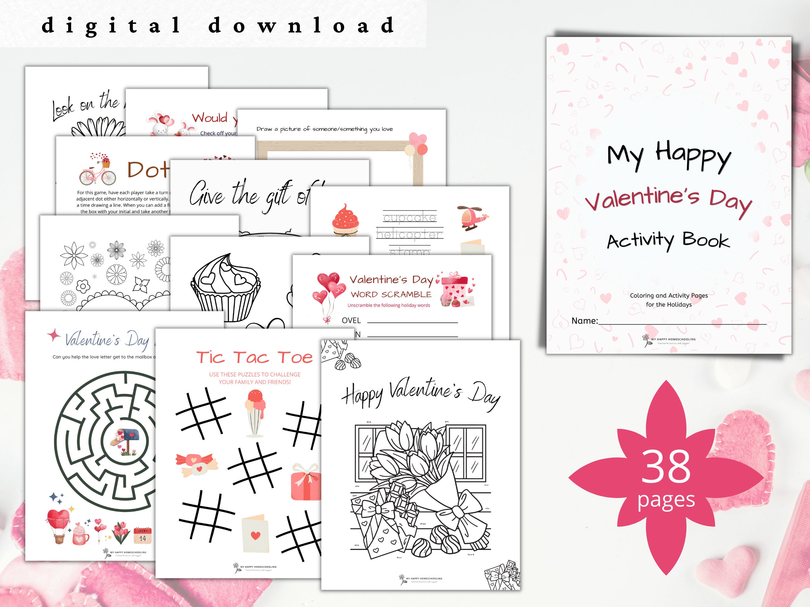 Valentine's Day Activity Pages, Valentine's Day Coloring Pages ...