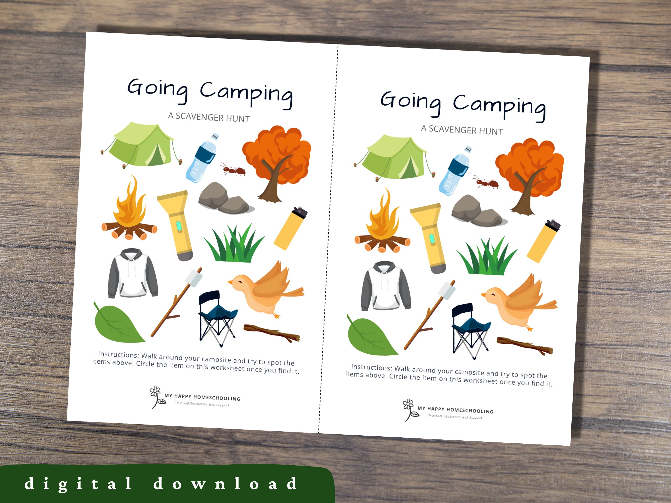 Going Camping Scavenger Hunt Printable, Camping Printable, Camping ...