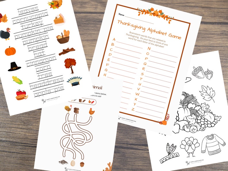 Thanksgiving Activity Book, Thanksgiving Printables, Printable ...