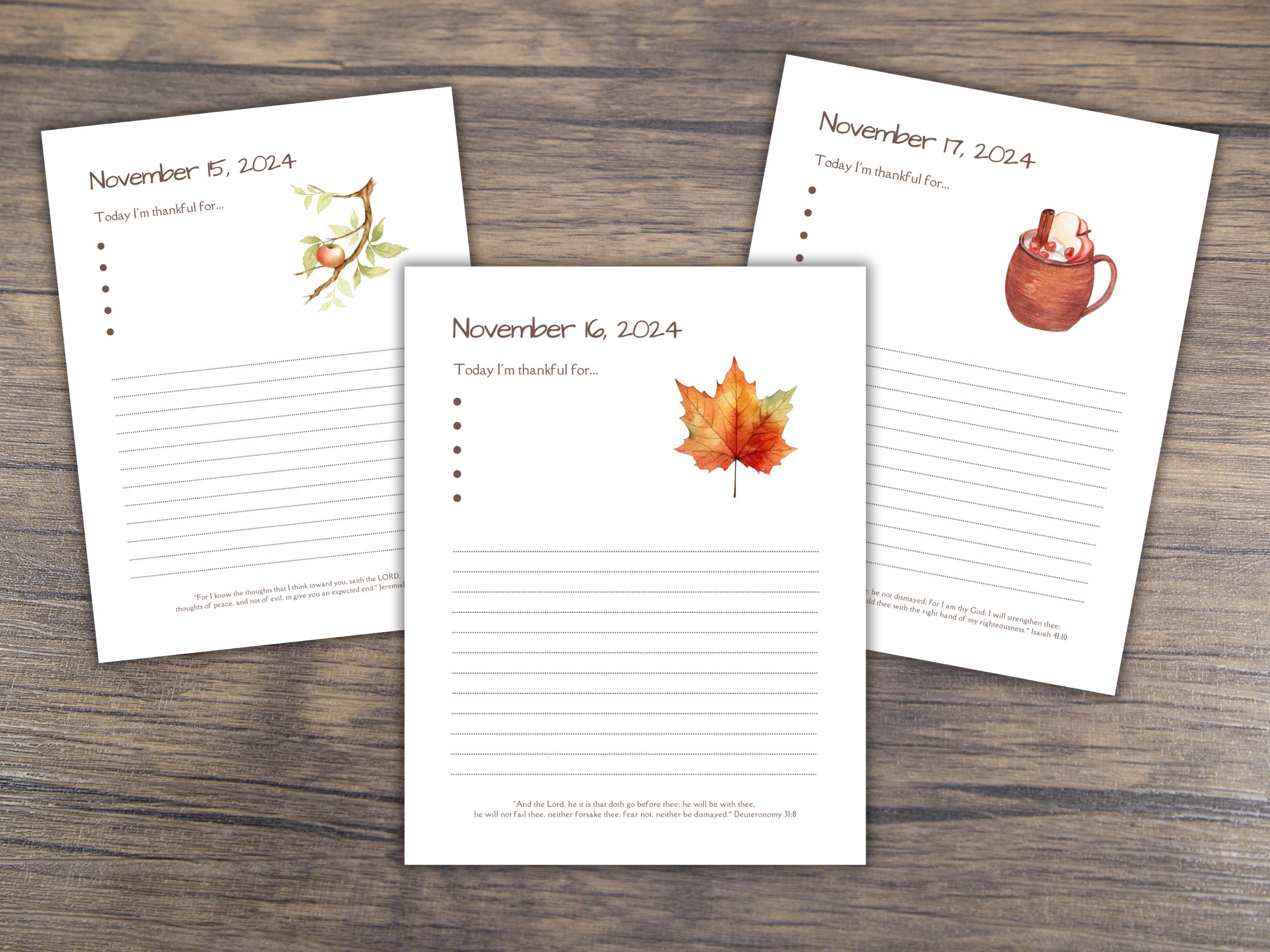 Gratitude Journal Printable for Kids, Thankfulness Journal, 30 Day ...